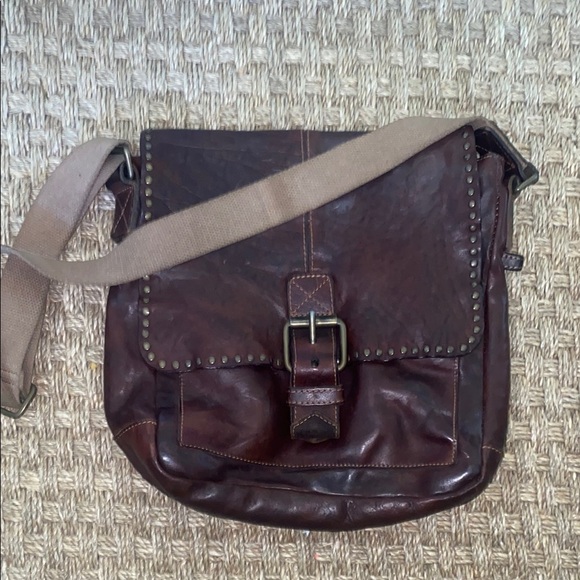 Jigsaw | Bags | Jigsaw Brown Leather Messenger Bag | Poshmark